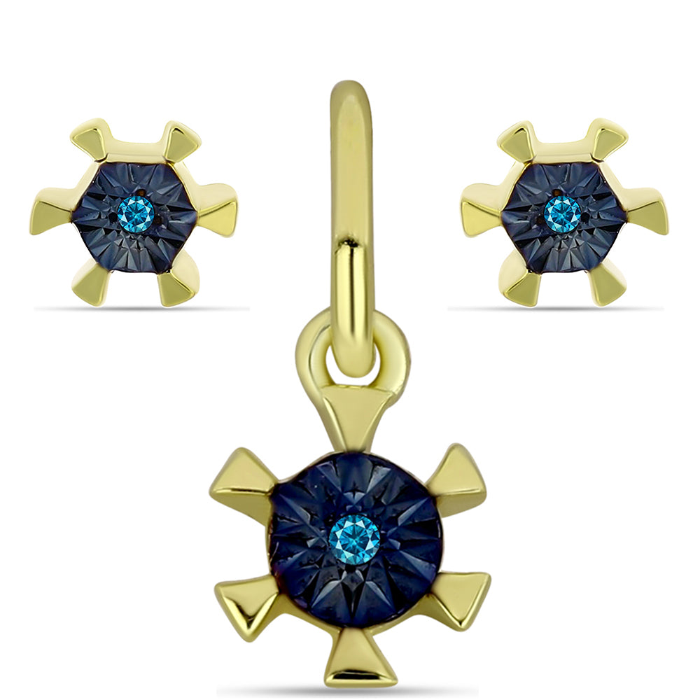Bijuterii din Argint – Set din Argint 925 Placat cu Aur ( 1.75 grame ...